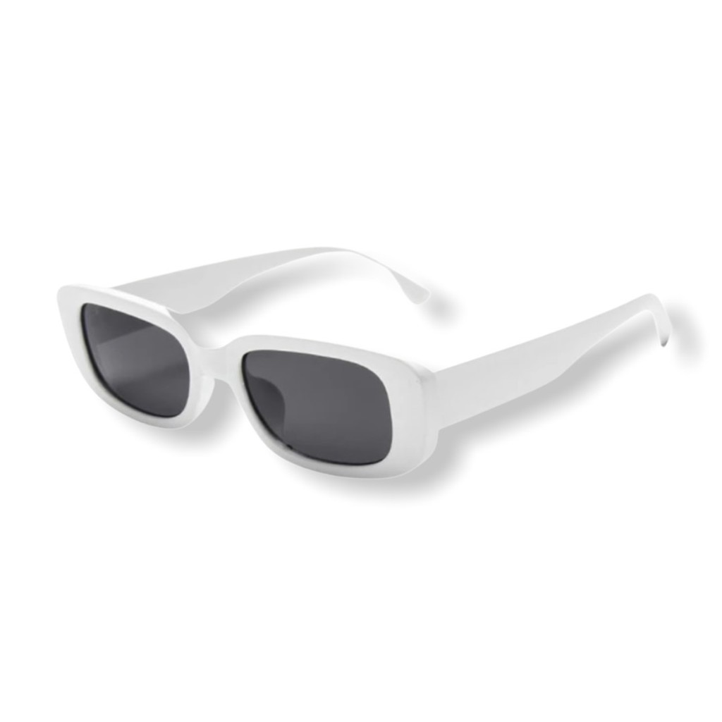 Óculos De Sol Retrô Futura Lente Branco Blogueira Moda Uv Feminino
