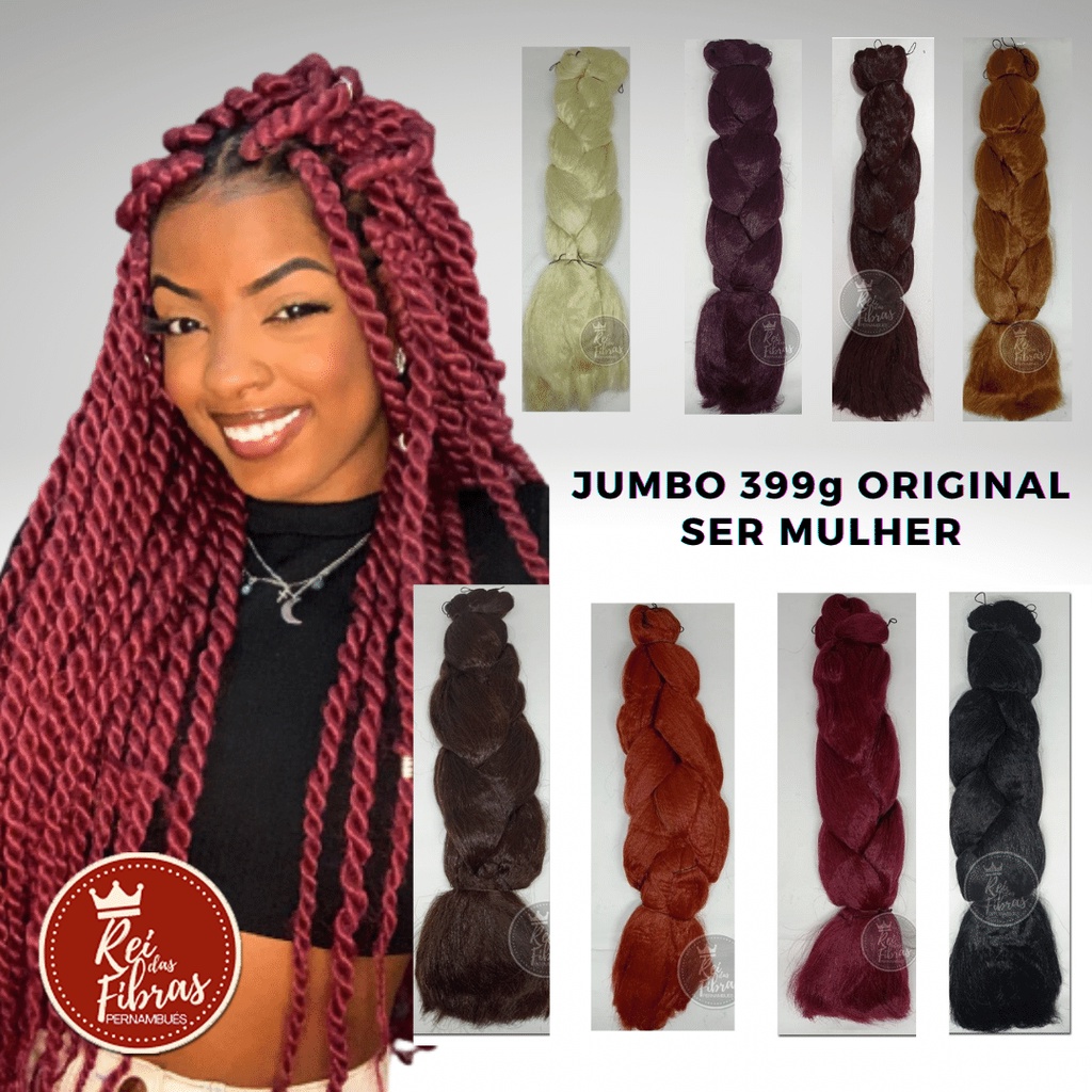 Jumbos para tranças ORIGINAL Ser mulher - 399G Fibra para tranças ...