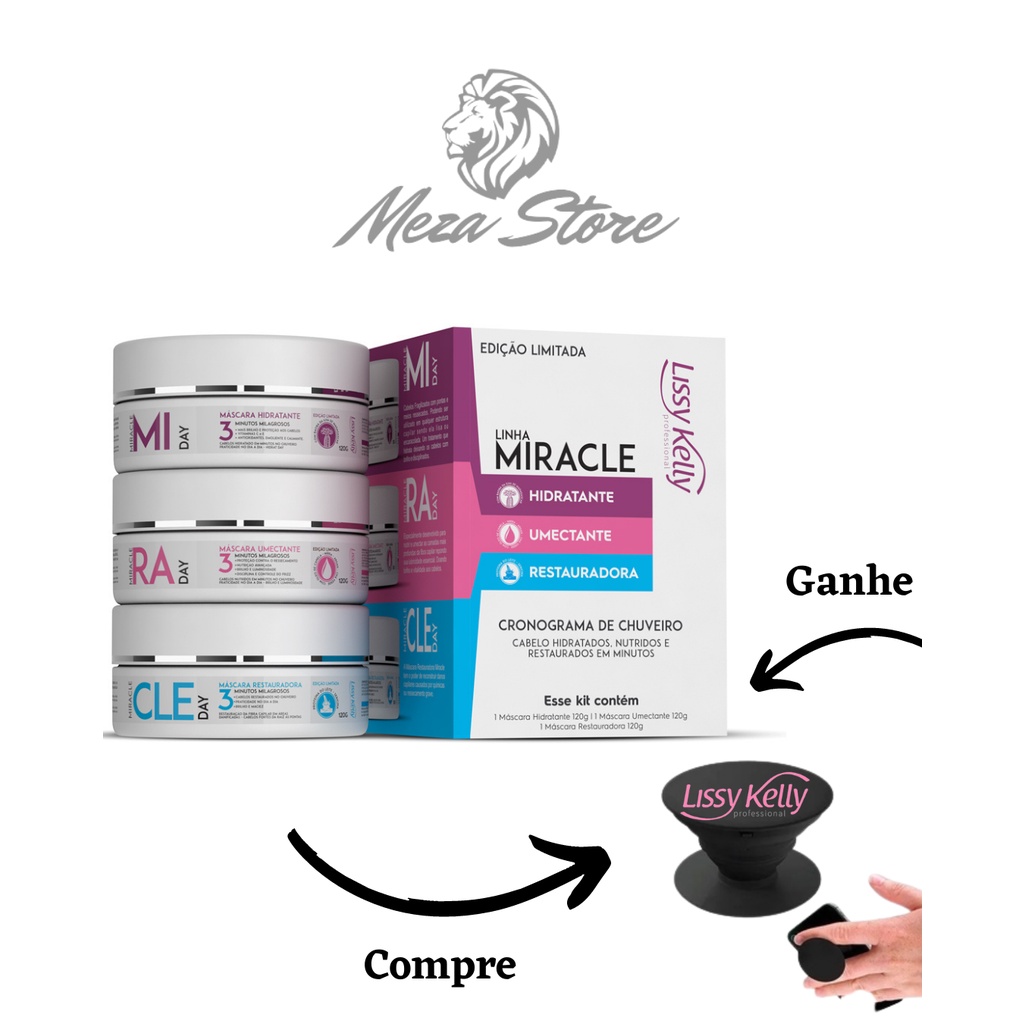 KIT MIRACLE - CRONOGRAMA DE CHUVEIRO 3 MINUTOS - LISSY KELLY | Shopee ...