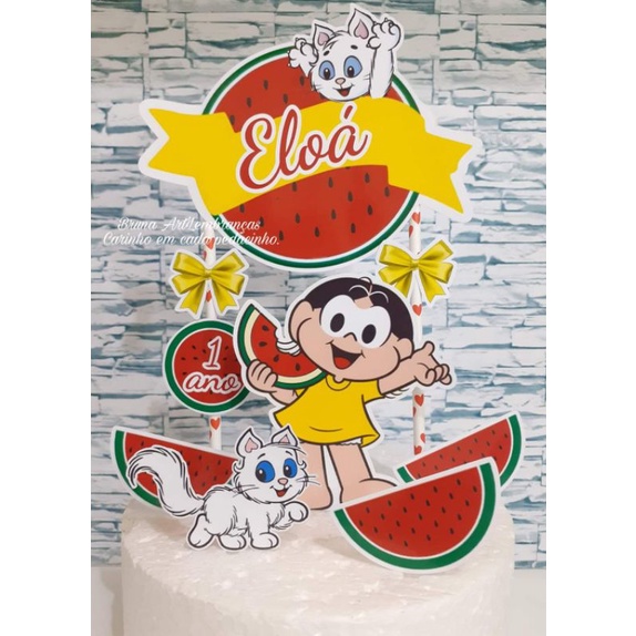 Topo de bolo Magali personalizado / Topper de bolo Magali | Shopee Brasil