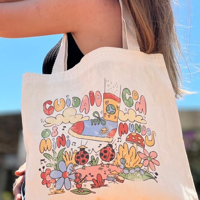 Bolsa Sacola Ecobag Mini Mundo | Shopee Brasil