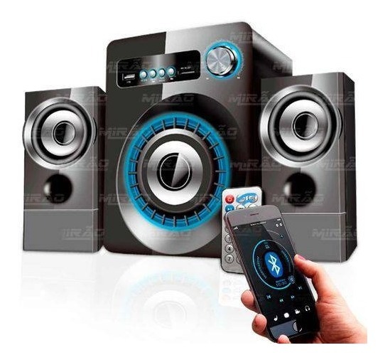 Micro System Subwoofer Surround 2.1 Bluetooth Usb P2 Tv Pc | Shopee Brasil