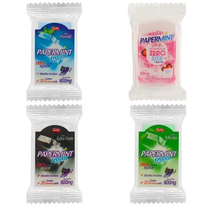 Paper Mint Frozen Lâminas Refrescantes Comestíveis Zero Açúcar ...