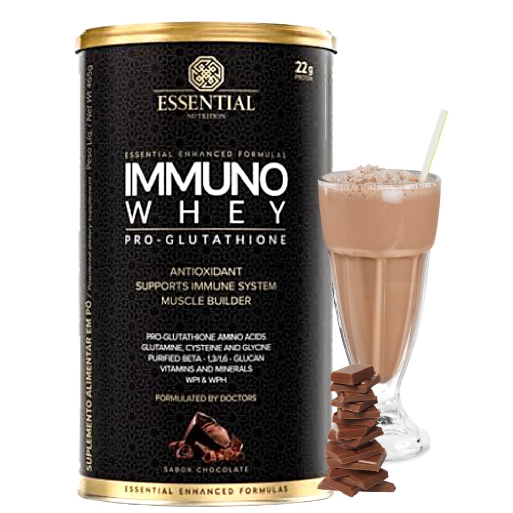 Imuno Whey Pro-Glutathione Essential 465gr Chocolate | Shopee Brasil