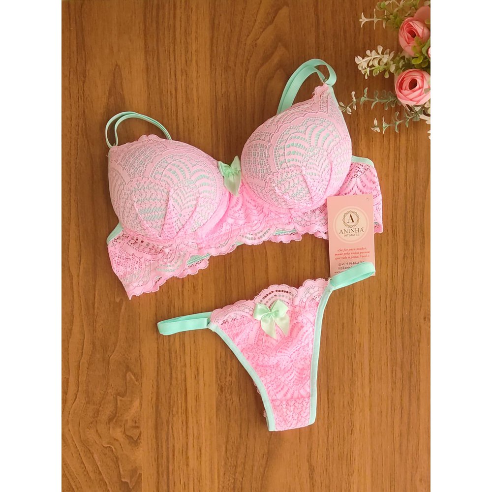 Conjunto Dubai - Rosa Babaloo com Verde Aquaril | Shopee Brasil