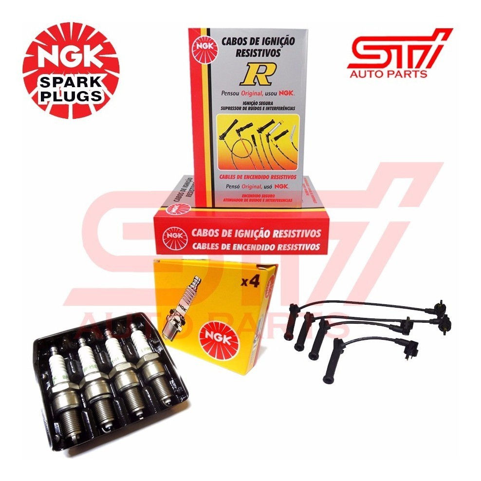 Jogo Vela + Cabo Ngk Tr6b-10 Fiesta 1.6 8v Flex 2004-2009 - TR6B10 (4 ...