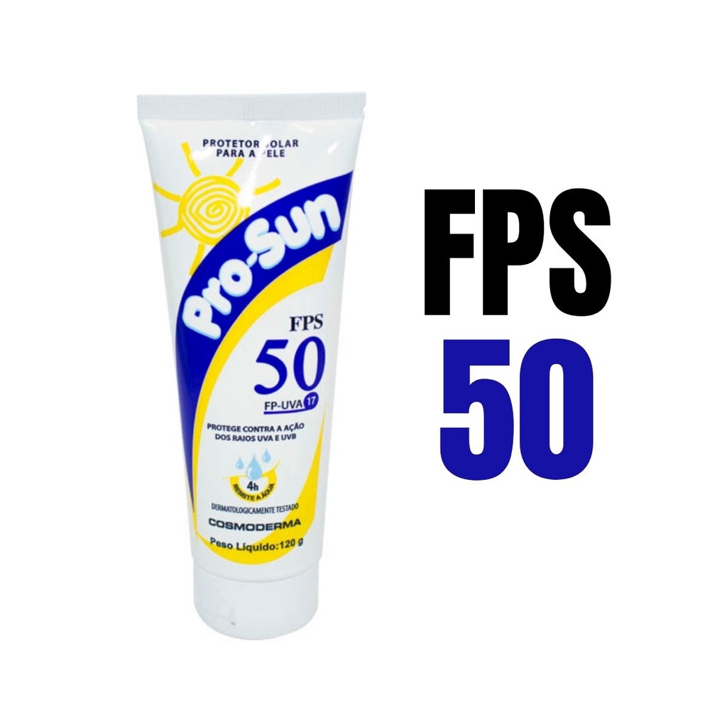 Creme Cosmoderma Fps 50 Protetor Solar 120ml Pro-sun | Shopee Brasil