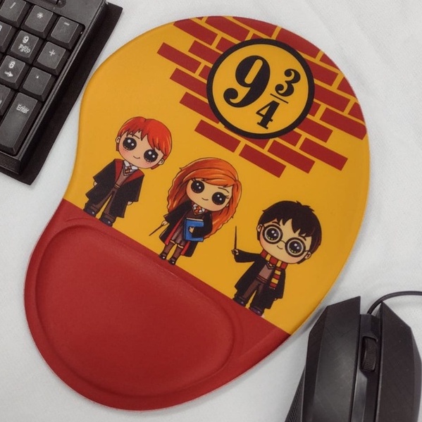 Mouse pad Harry Potter Hermione Rony em animação 9 3/4 lindo e ...