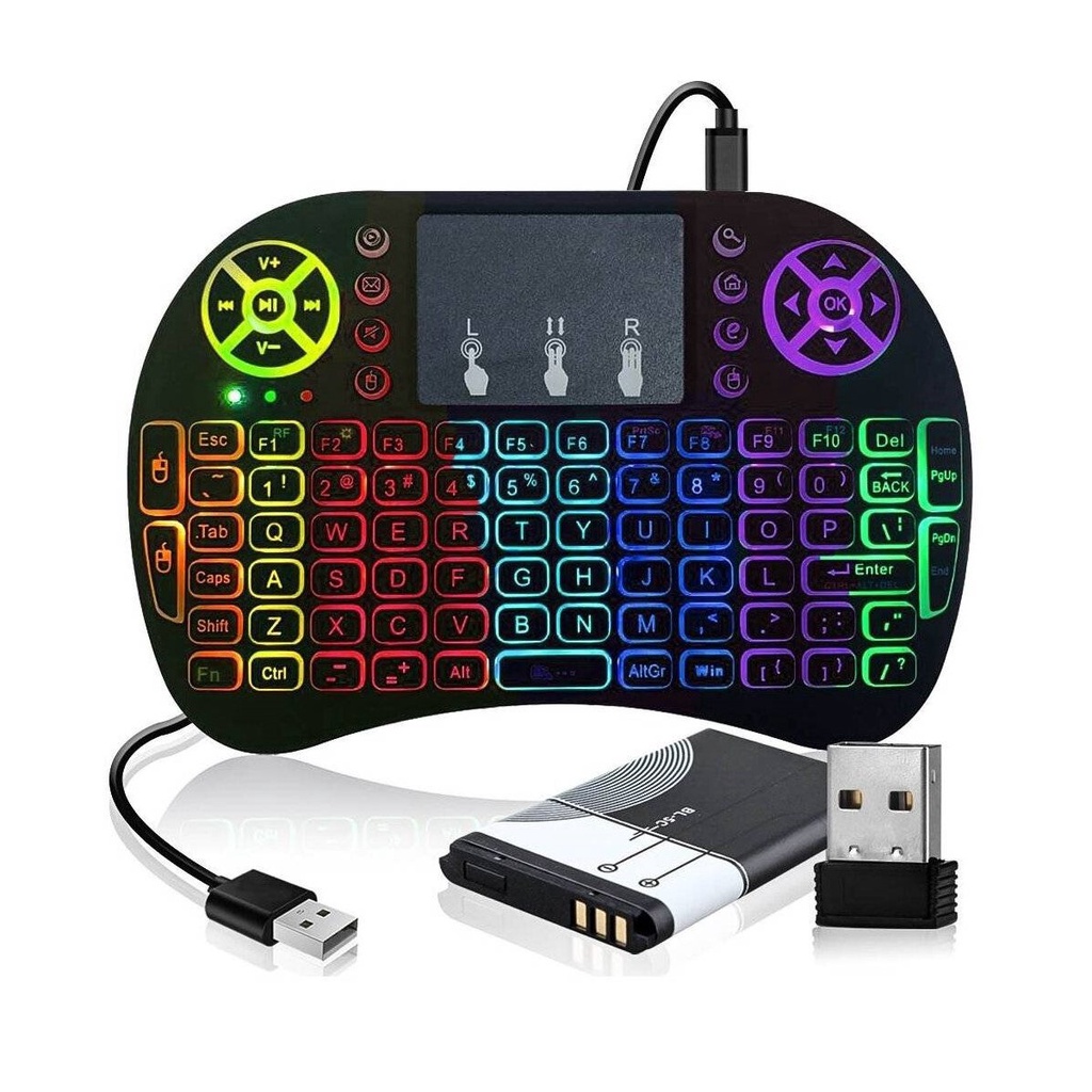 mini teclado controle para tv box Smart Tv Video Game pc Notebook com ...