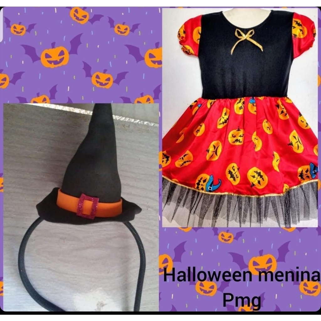 Fantasia Bruxinha Com Arco | Shopee Brasil