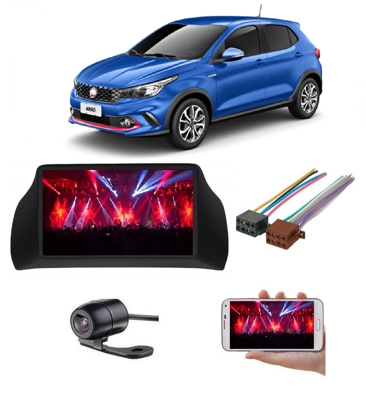 Mp5 Central Multimidia Moldura 2 Din Argo Trekking + Camera | Shopee Brasil