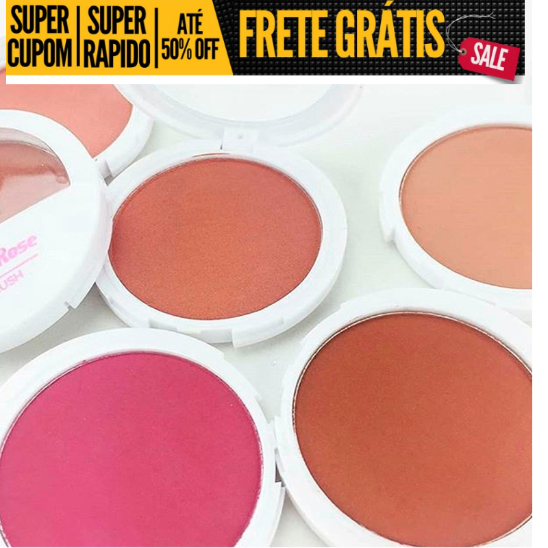 Blush Compacto Ruby Rose Pigmentado | Shopee Brasil