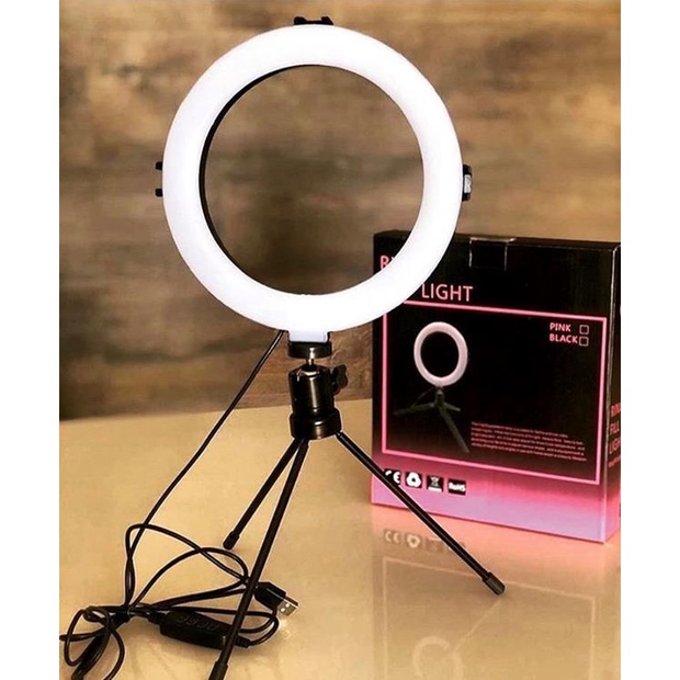 Ring Light De Mesa Profissional Blogueiras Make Fotos Selfie 20 Cm 6 Polegadas sem Suporte Para ...