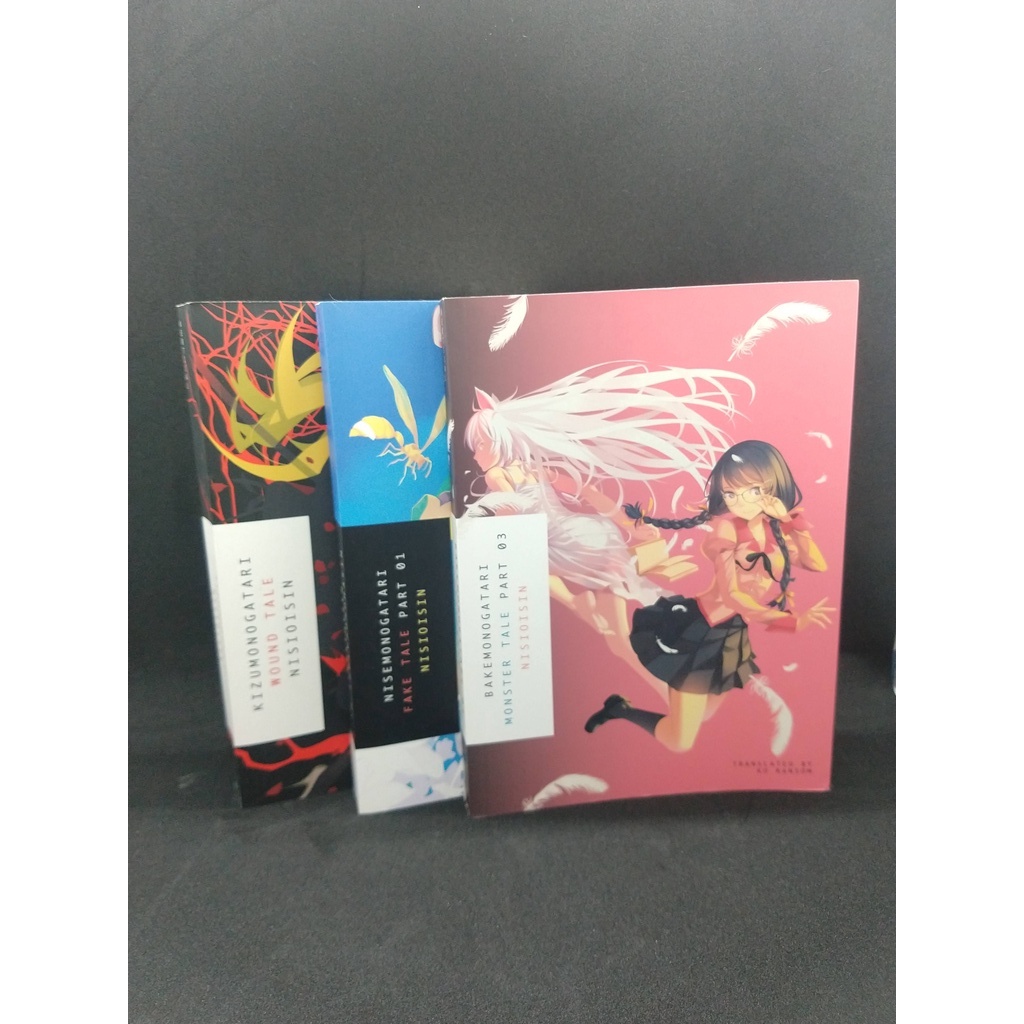 Conjunto monogatari series em ingles Kizumonogatari Bakemonogatari 3 nisemonogatari 1 | Shopee ...