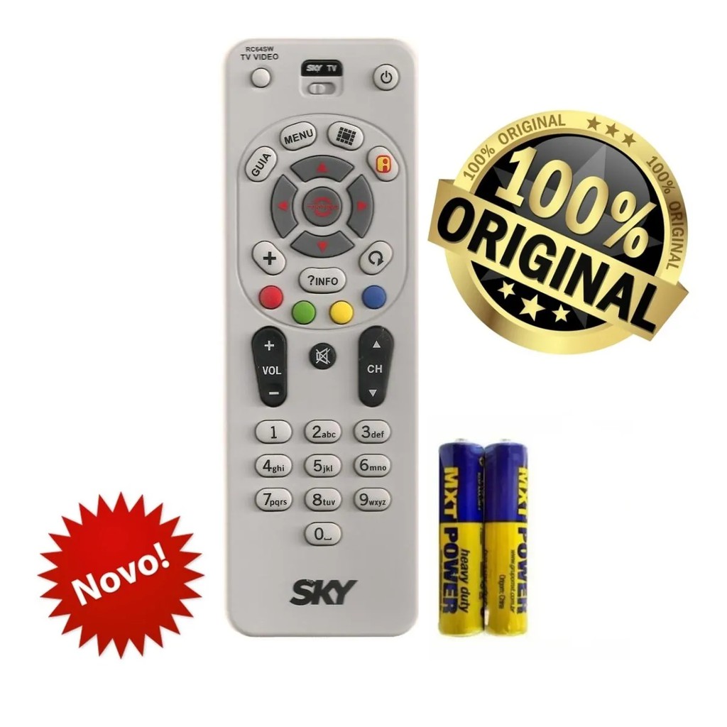 Controle Sky Pre pago Branco chaveado tv | Shopee Brasil