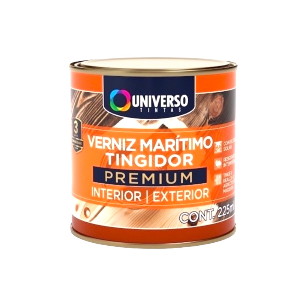 Verniz para Madeira com 225ml Tingidor Premium Marítimo para Exterior ...