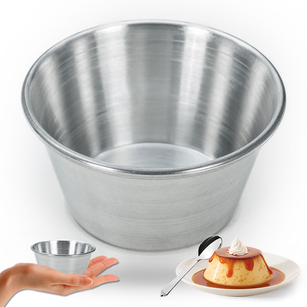 Mini Forma de Pudim Sem Furo 9 cm 200 ml Pequena Alumínio Continental ...
