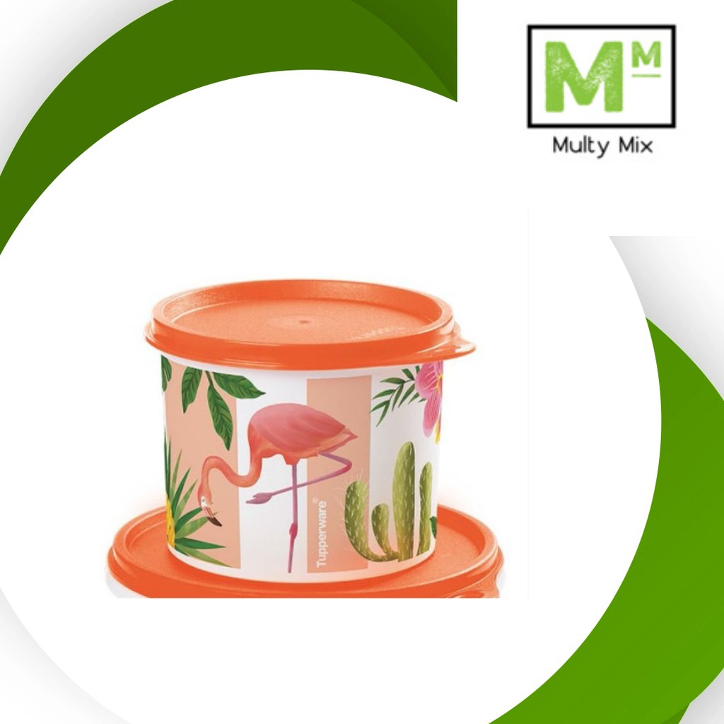 TUPPERWARE REDONDINHA FLAMINGO 500ML LARANJA | Shopee Brasil