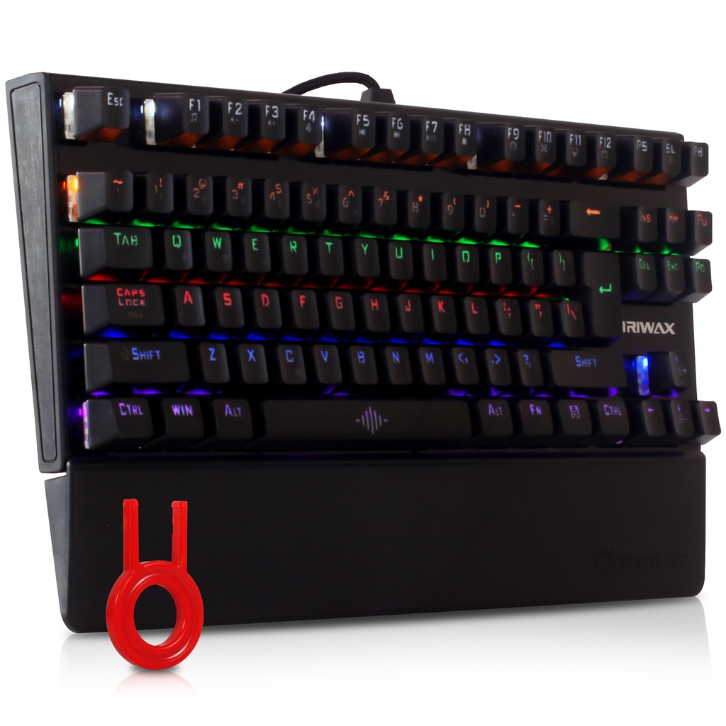 Teclado Gamer Mecânico Pc Notebook Usb Led Rgb Switch Blue Profissional ...