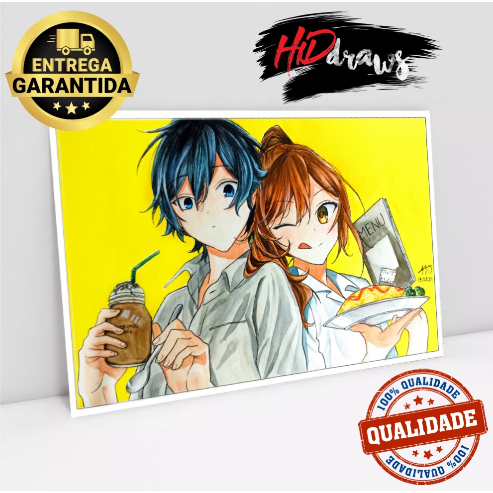 Print Decorativa Horimiya A4 21X29 Hori e Miyamura Couchê 120g/m² ...