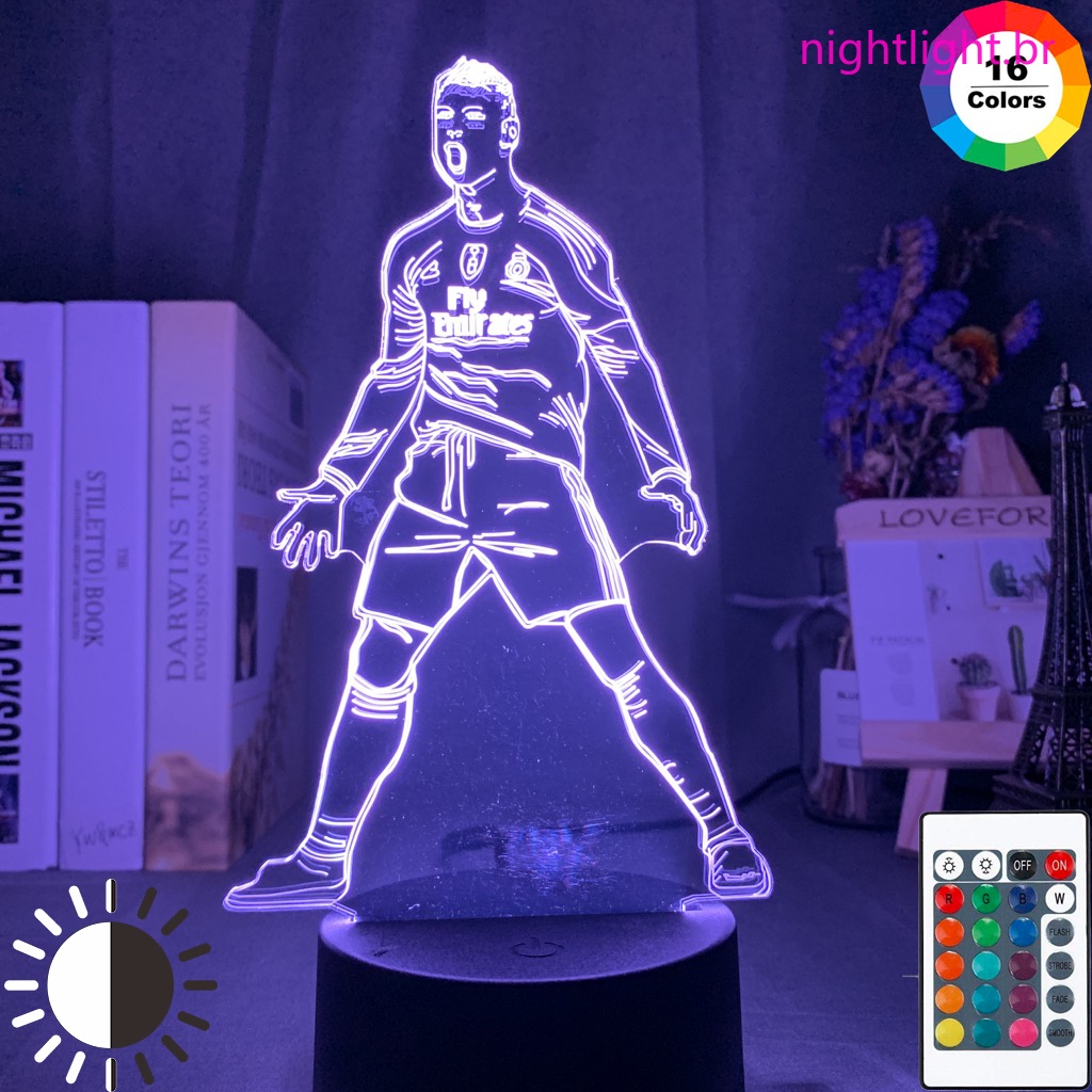Cristiano Ronaldo Figura Led Night Light Para Home Decor Toque Sensor ...
