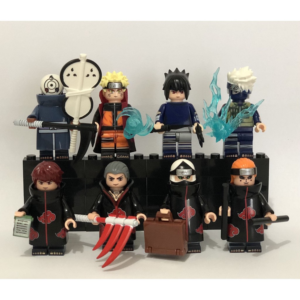 Miniguras Bonecos Naruto Uzumaki Akatsuki Obito Sasuke Kakashi Sasori ...