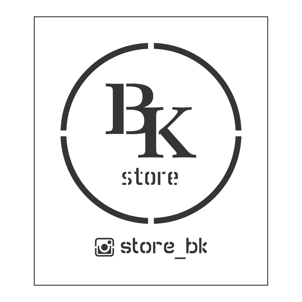 Stencil Personalizado logo BK stores 15cm x 18,5cm | Shopee Brasil