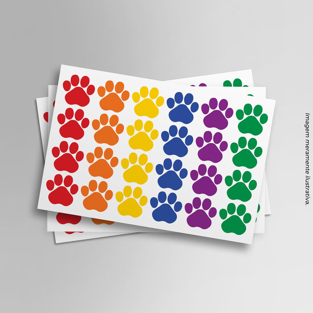 Adesivo Patinhas Parede Colorido Decorativo Cartela Diversos | Shopee ...