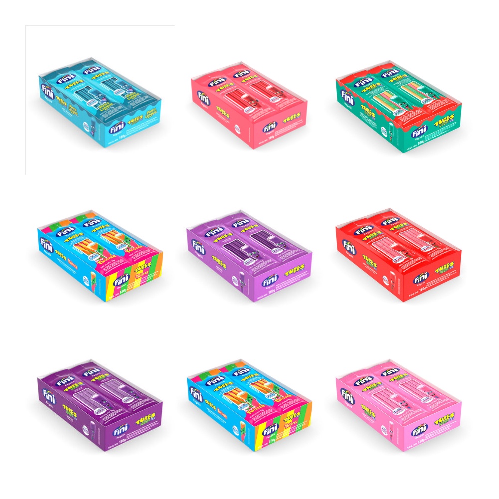 Mini Fini Tubes caixa com 12 Unidades 15g | Shopee Brasil