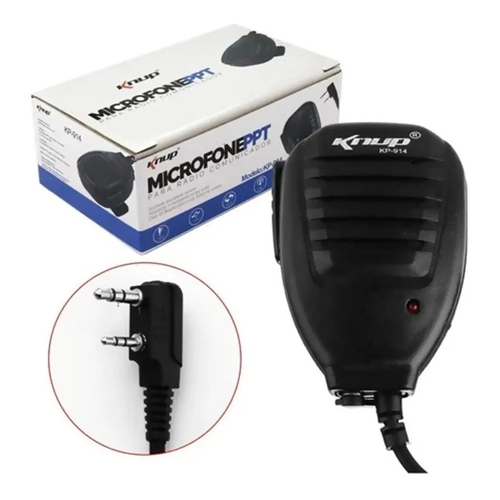 Microfone Mini Ptt Externo Para Rádio Comunicador | Shopee Brasil