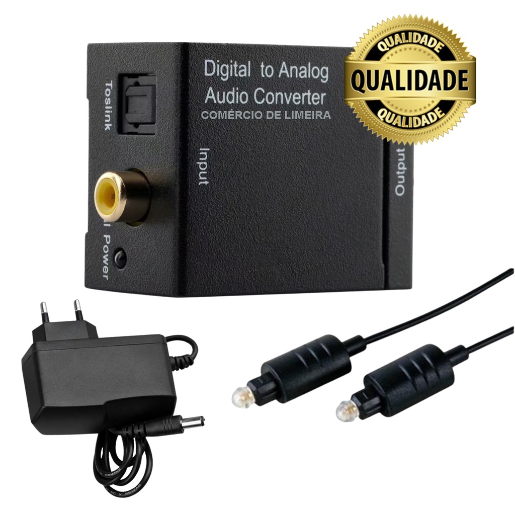 Conversor Audio Optico Digital Para Rca Analógico Completo - Escorrega ...
