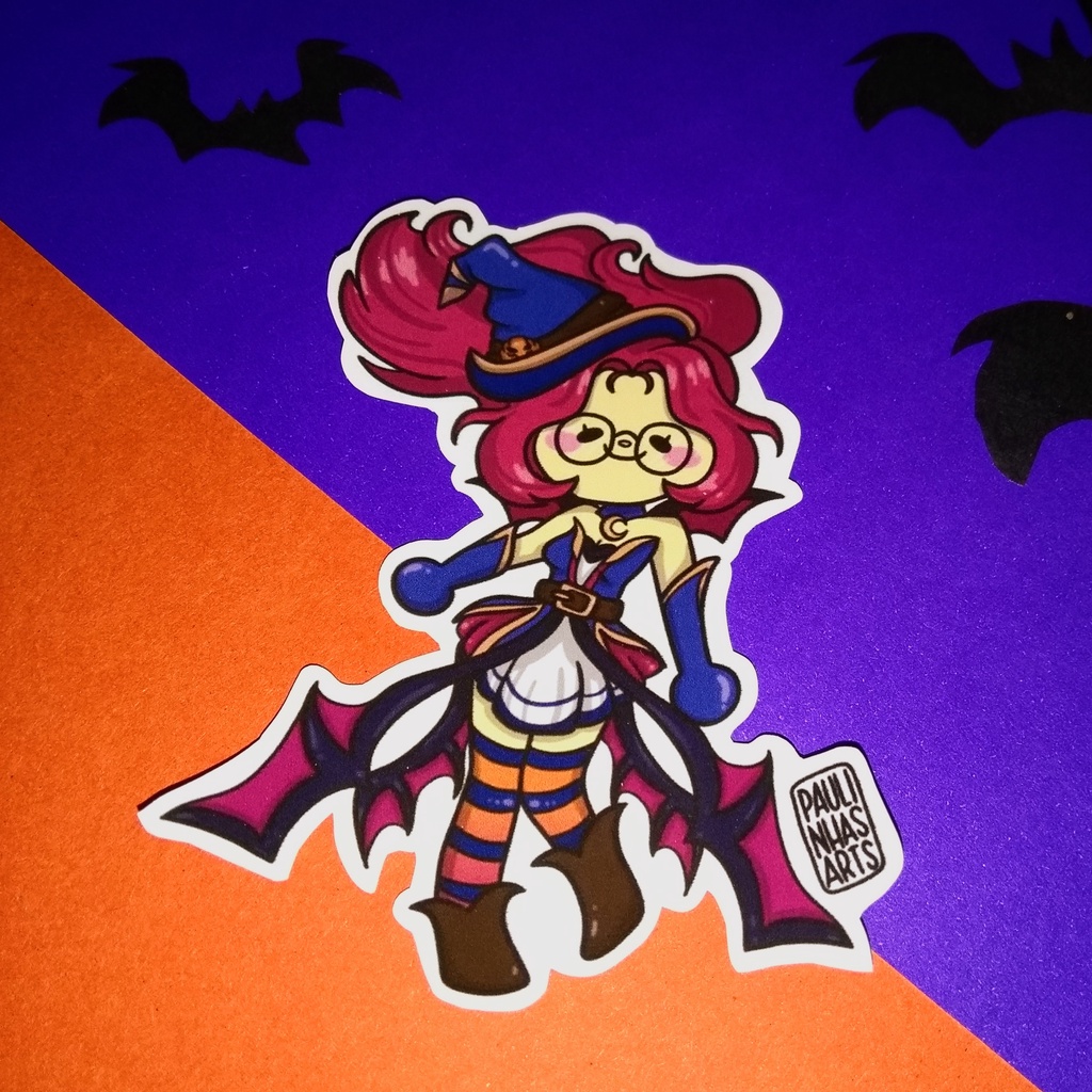 Adesivo League of Legends chibi fofo Janna Bewitching feiticeira sup ...