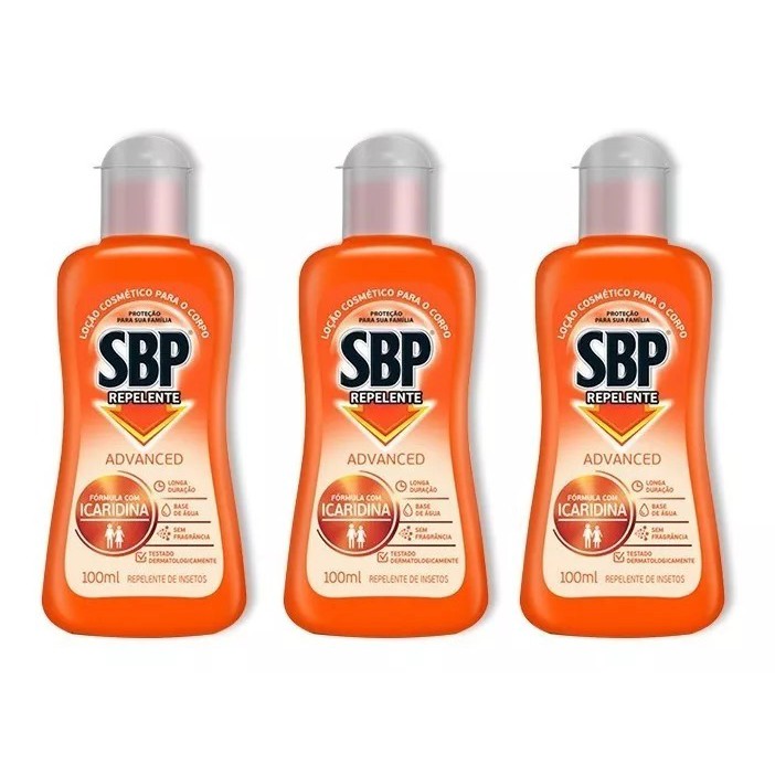 Kit Sbp Advanced Repelente Loção 100ml 3 Unidadeskit Sbp Adv | Shopee ...