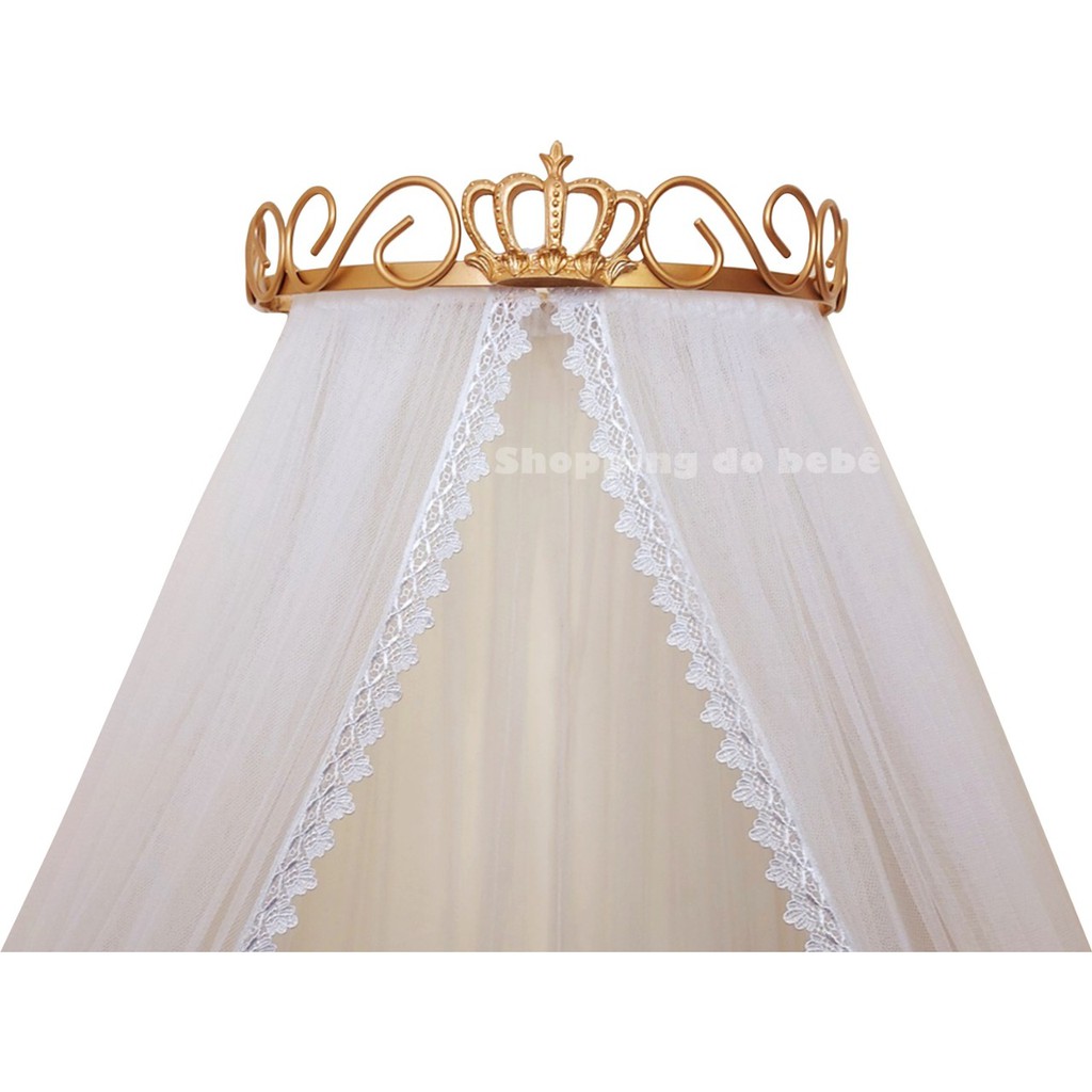 Dossel coroa com arabesco e mosquiteiro tule | Shopee Brasil