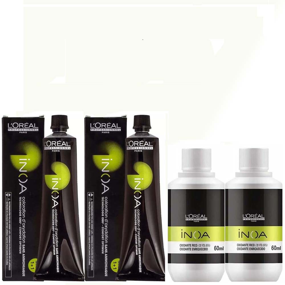 Kit 2 Tintura sem Amônia L'oréal Inoa 1 e 2 Ox 20vol 60ml | Shopee Brasil