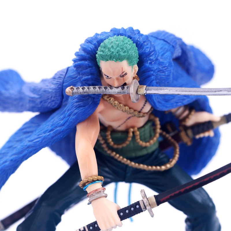 Brinquedo One Piece Action Figure 20th Anniversary Blue Zoro Quadrinhos ...