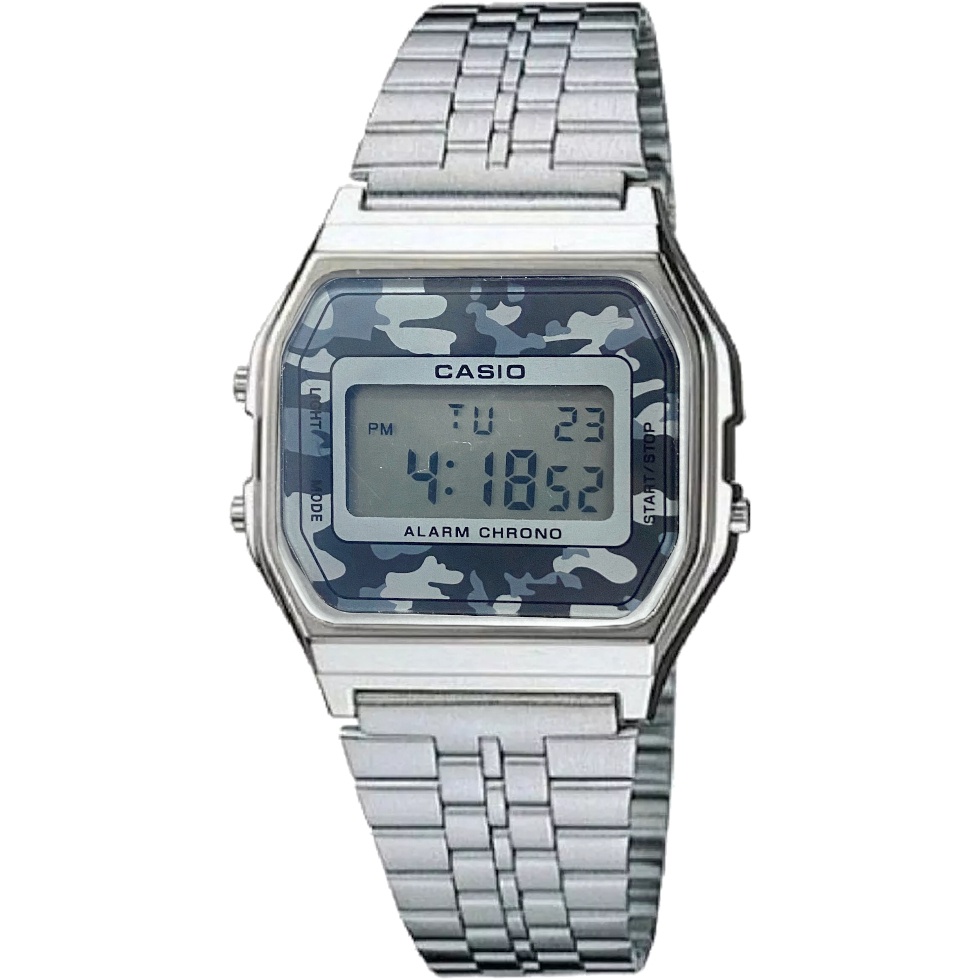 Relógio Estilo Cassio Retrô a159w Digital Led Eletronico Vintage Prata ...