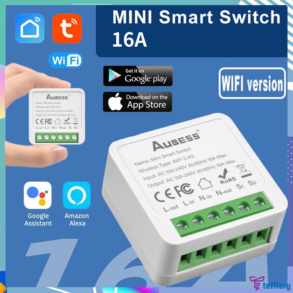 Diy Interruptor Wifi 16a Mini Led Light Tuya Smart Life App Suporta 2 ...