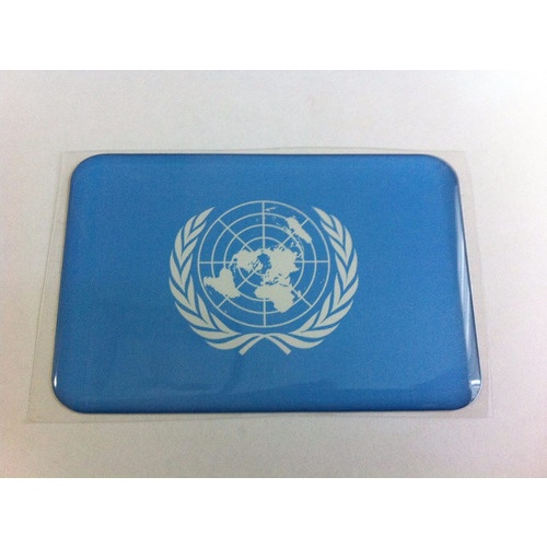 Adesivo Resinado Da Bandeira Da Onu 9 Cm X 6 Cm | Shopee Brasil