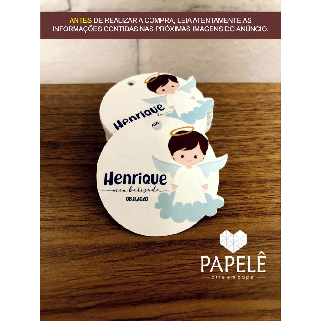 Tag Personalizada para Lembrancinha - Batizado / Batismo | Shopee Brasil