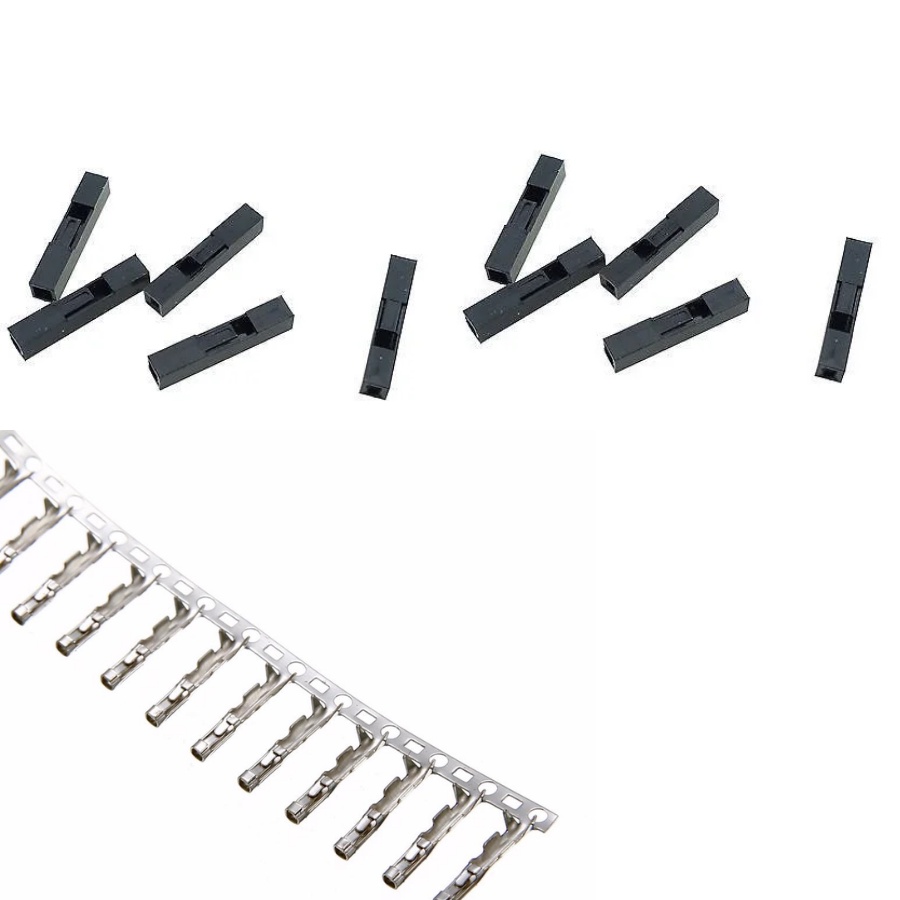 Conector dupont 1 via com terminais fêmea - 50 conjuntos | Shopee Brasil