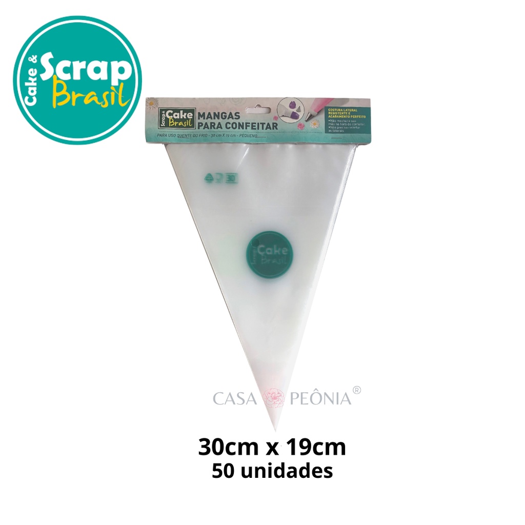 Saco de Confeitar Pequeno 30X19cm 50 unidades - Cake Brasil | Shopee Brasil