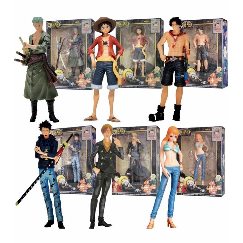 Bonecos One Piece Luffy Zoro Ace Sanji Nadachi Boneco Action Figure ...