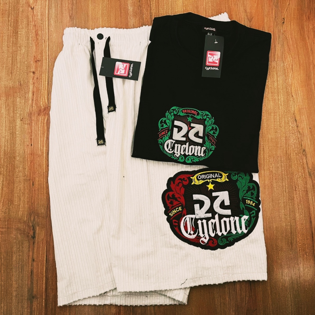 Kit Cyclone Camiseta e Bermuda - Escorrega o Preço