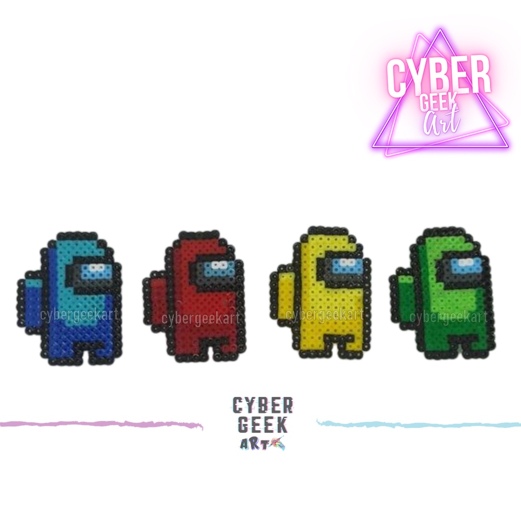 Chaveiro Among Us (Pixel art/hama beads) | Shopee Brasil