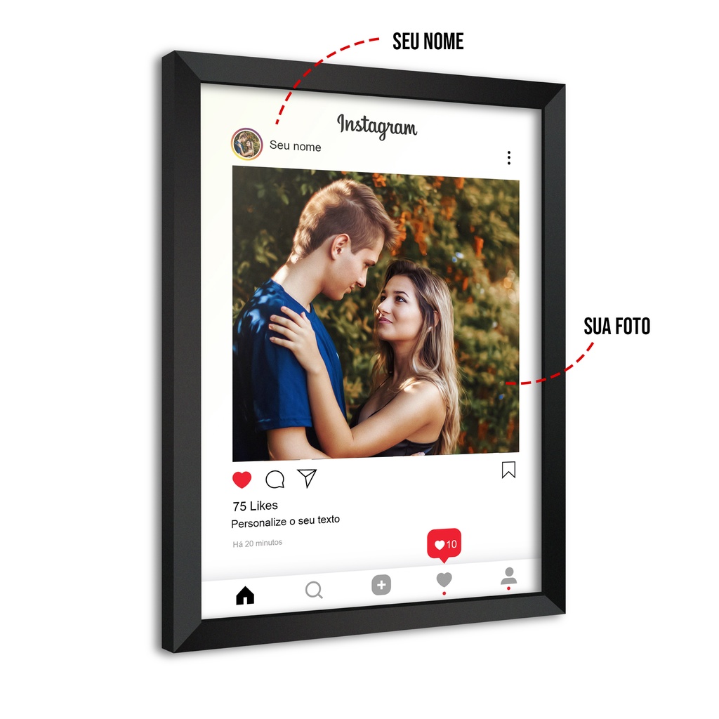 Quadro Personalizado com sua Foto - Instagram | Shopee Brasil