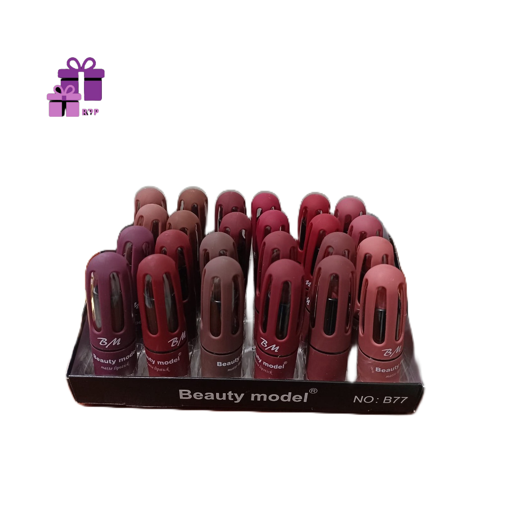 Kit Com 24 unidades de Batom Beauty Model Matte | Shopee Brasil
