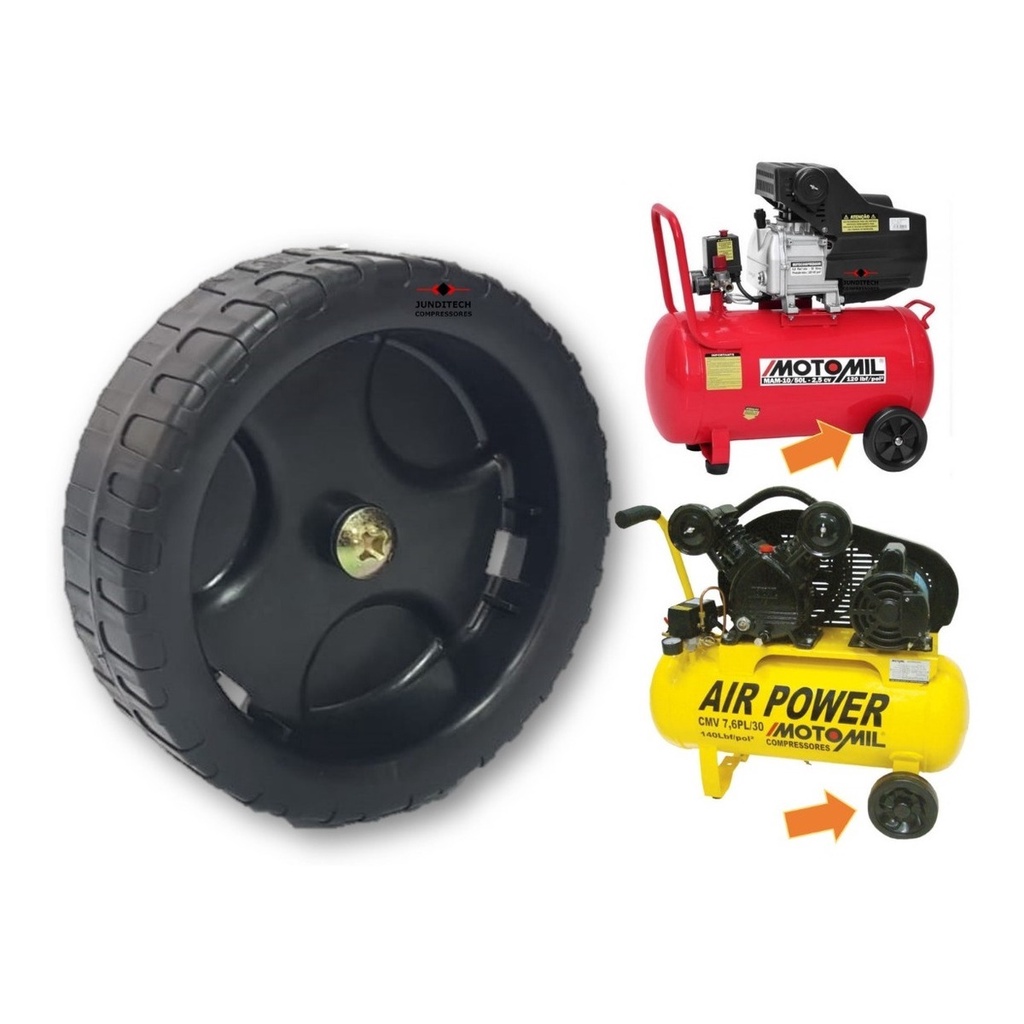 Roda para Compressor Chiaperini Tekna Pressure 140mm Motocompressor ...