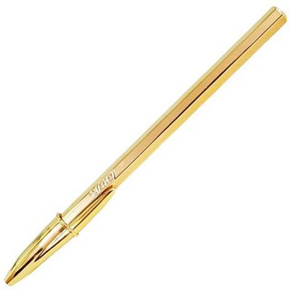 Caneta Bic Dourada Celebration | Shopee Brasil
