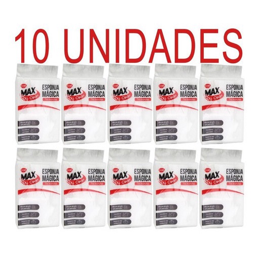 Kit 10 Esponjas Magicas Limpeza Melamina Max Clean Clink | Shopee Brasil